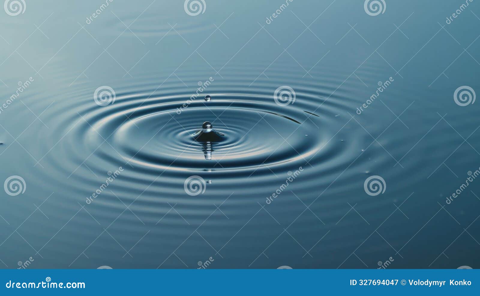 Water Droplet Creating Ripples on a Calm Surface, Minimalistic Nature ...