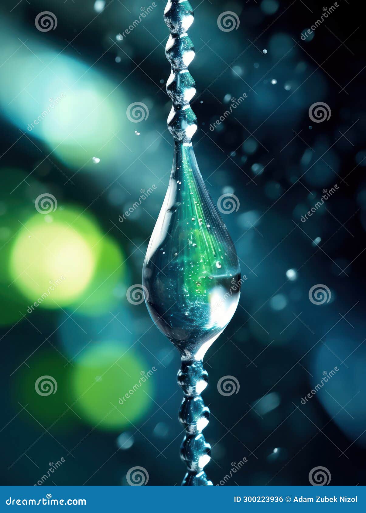 A Water Droplet with Water Droplets Stock Illustration - Illustration ...