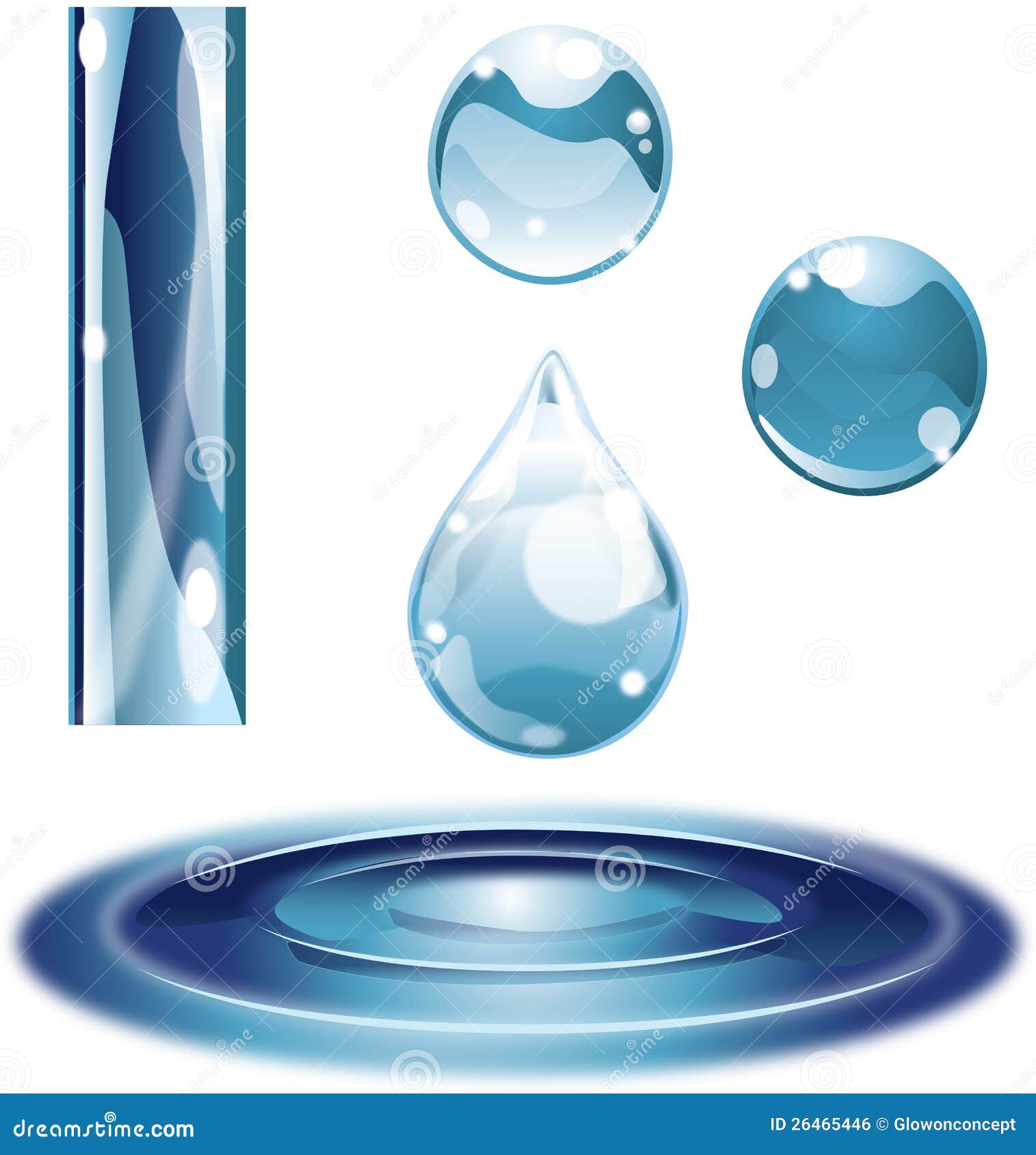 Water Droplet Glossy Surface Glass Stock Photo - Illustration of motion ...