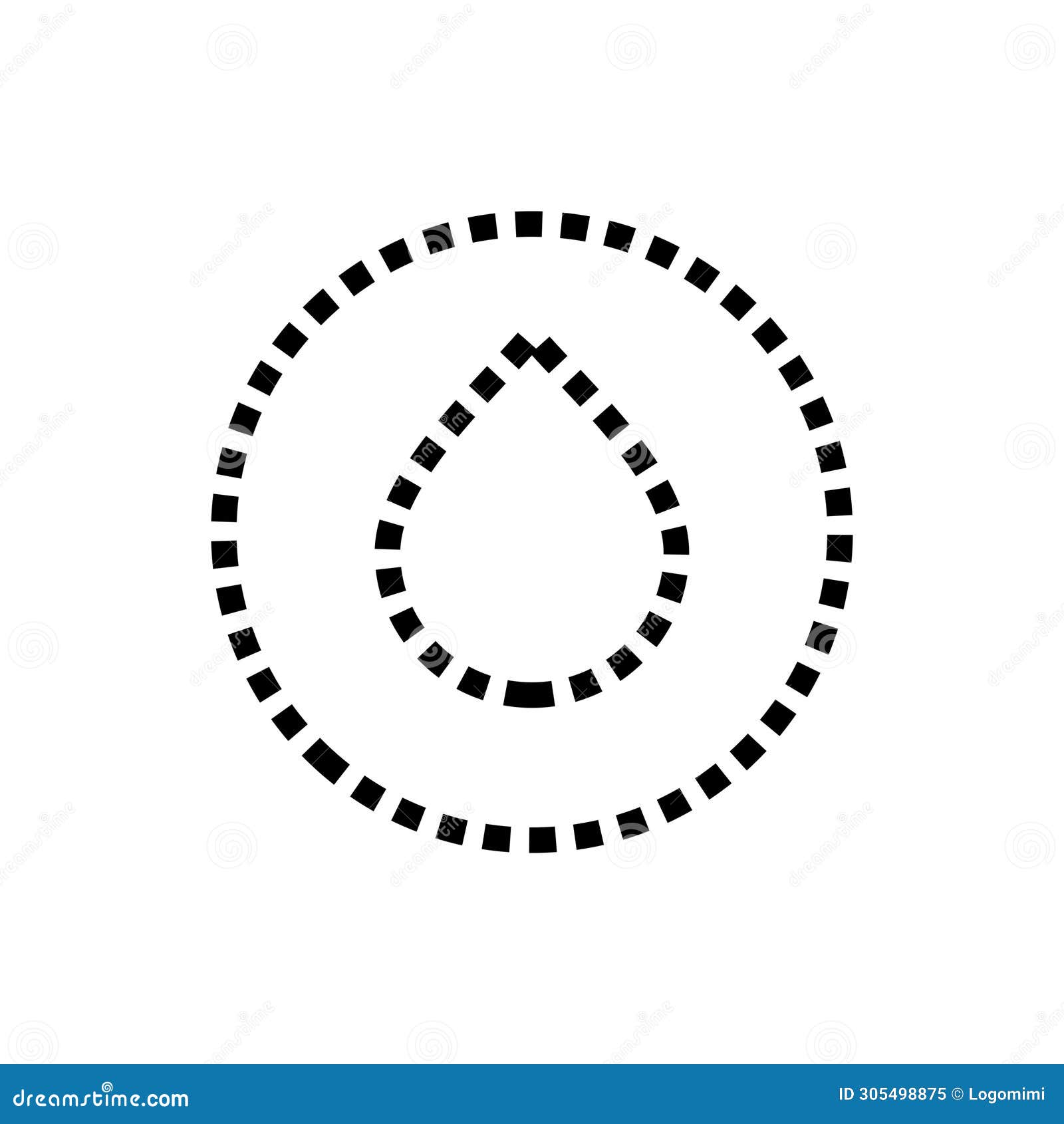 Water Droplet Icon Design in Dashed Line Style, Blood Drop Vector ...
