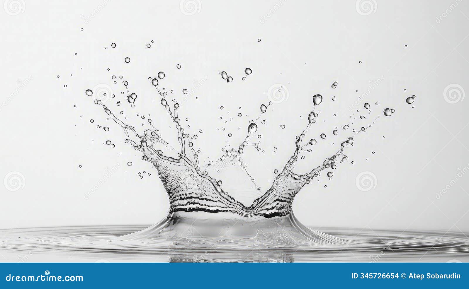 Water Droplet Impact, Creating a Crown Splash with Droplets Stock Photo ...