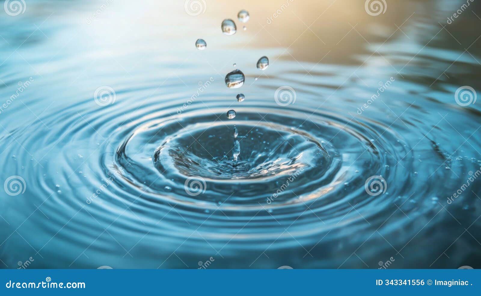 Water Droplet Impacting Still Water, Creating Circular Ripples Royalty ...