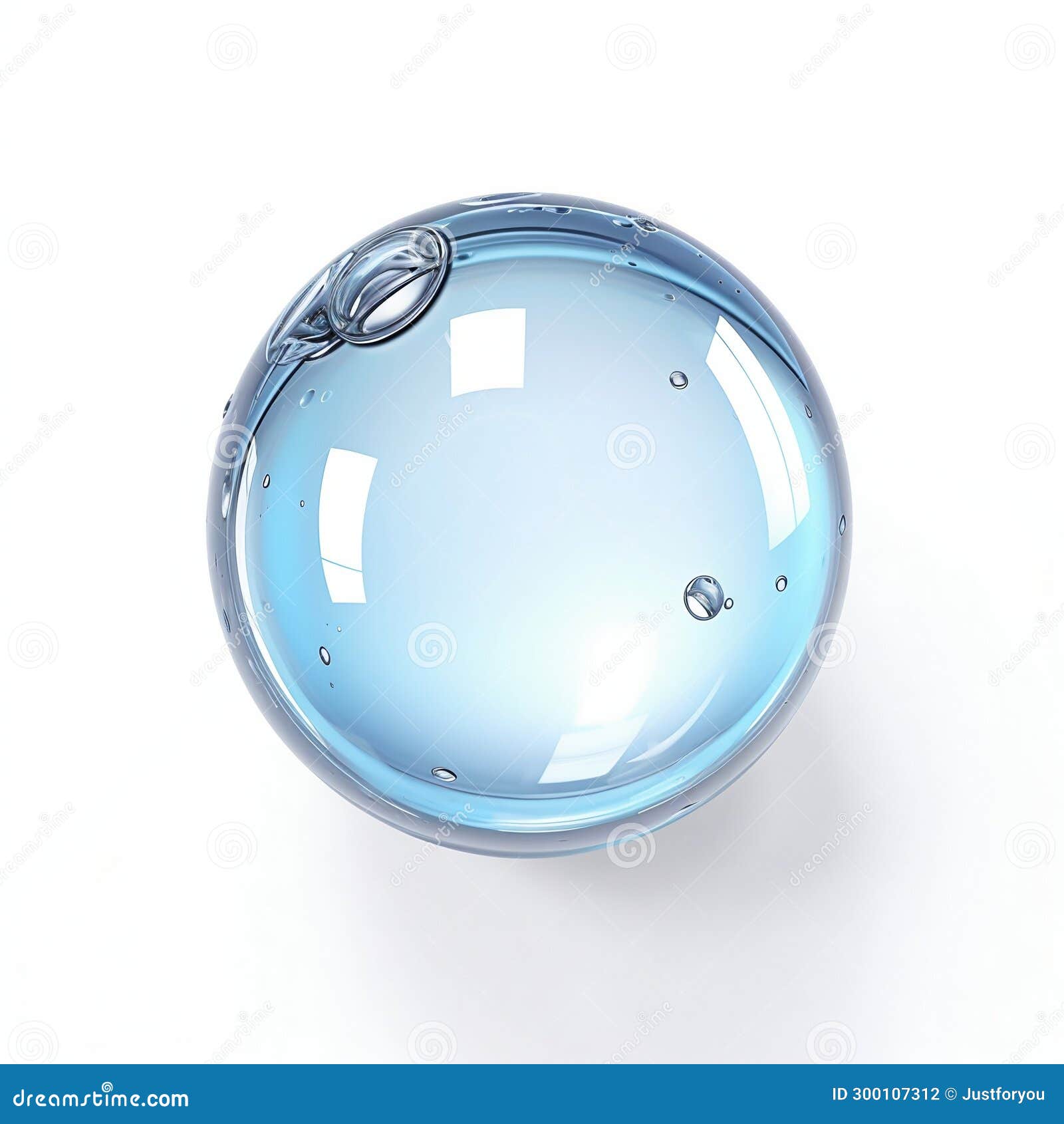 Water Droplet Sphere. Generative Ai Stock Illustration - Illustration ...