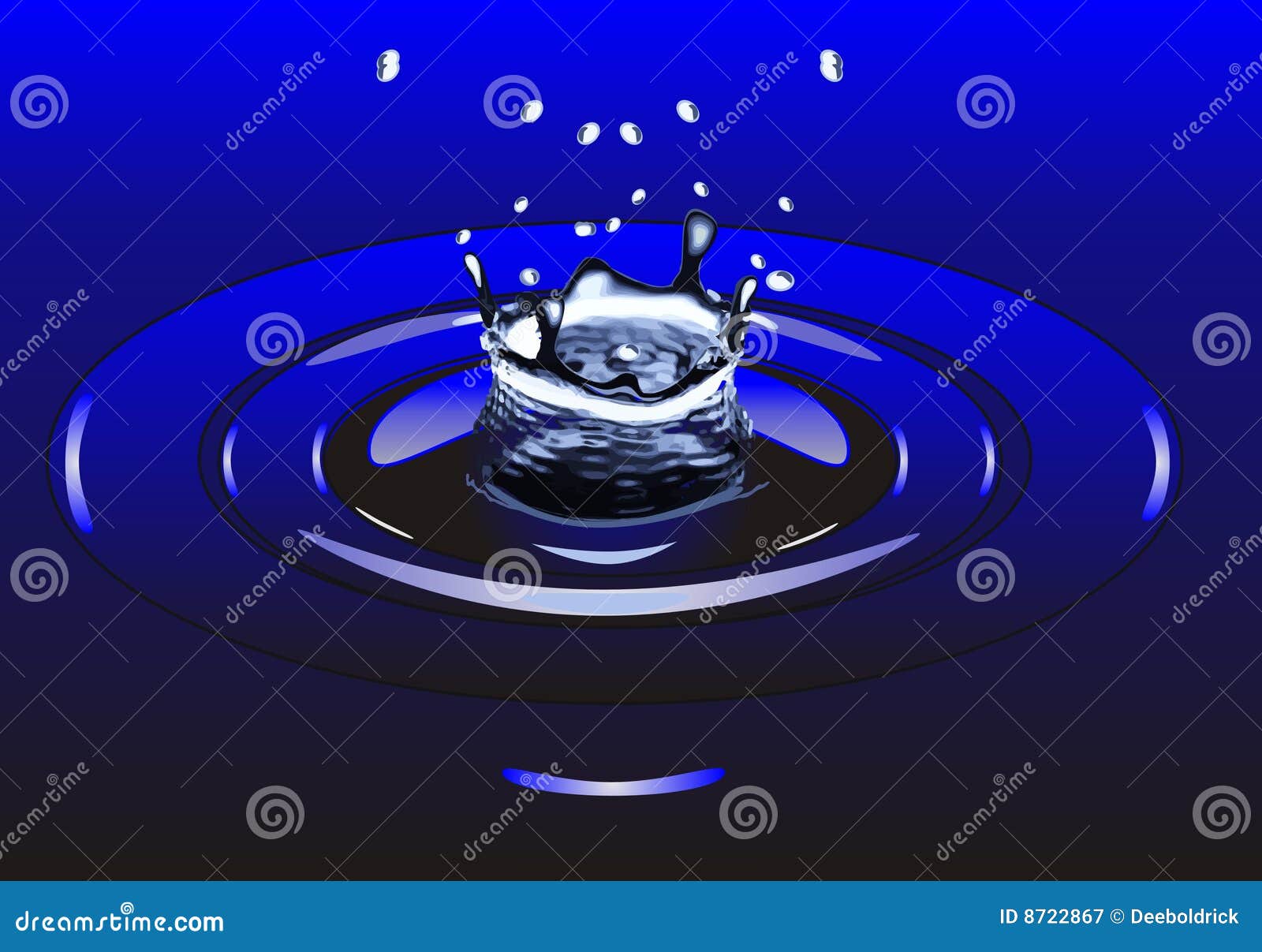 Water droplet splash stock vector. Illustration of freedom - 8722867