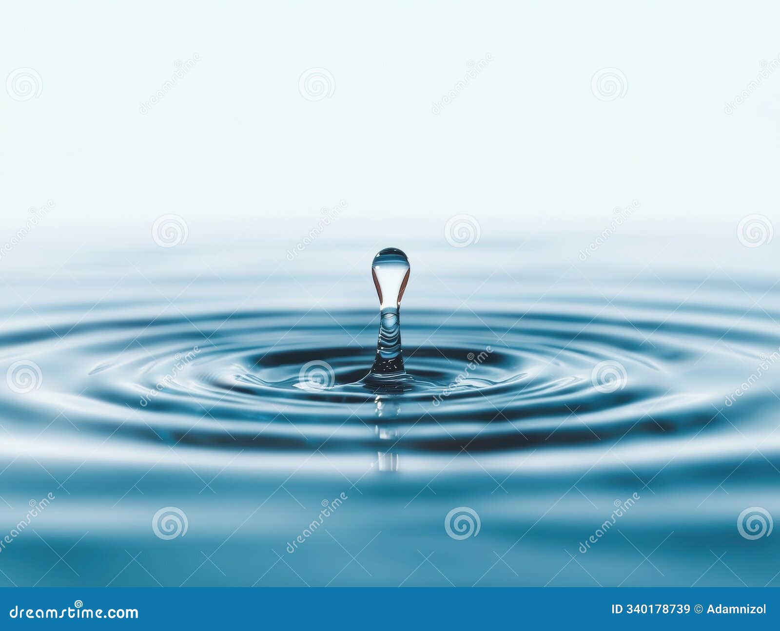 Water Droplet Splash on a Calm Surface Stock Illustration ...