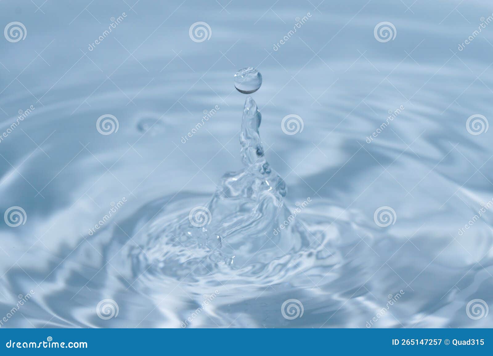 Water Droplet Splash with Wave Bounce Stock Image - Image of triple ...