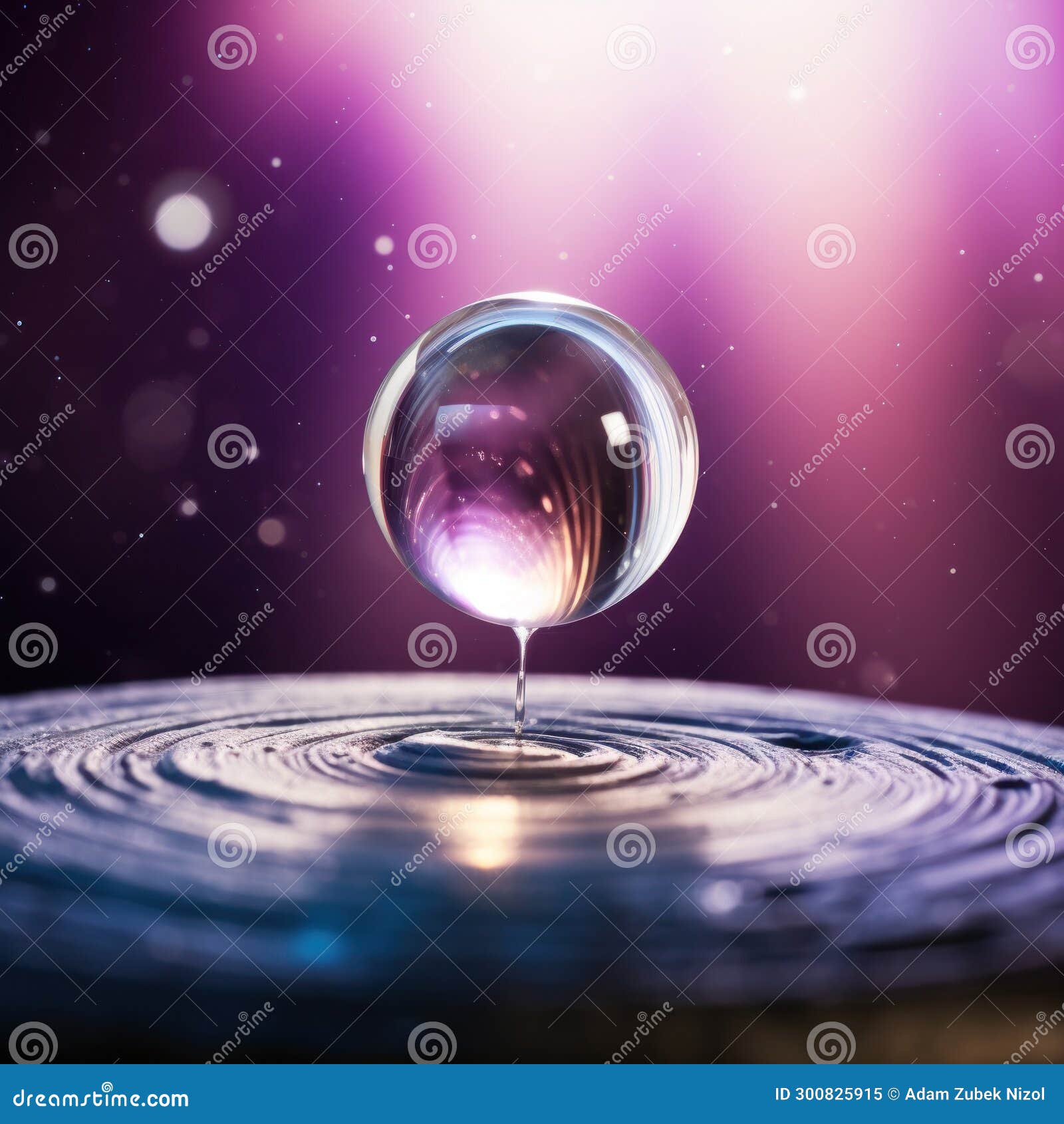 A Water Droplet on a Surface Stock Illustration - Illustration of ...