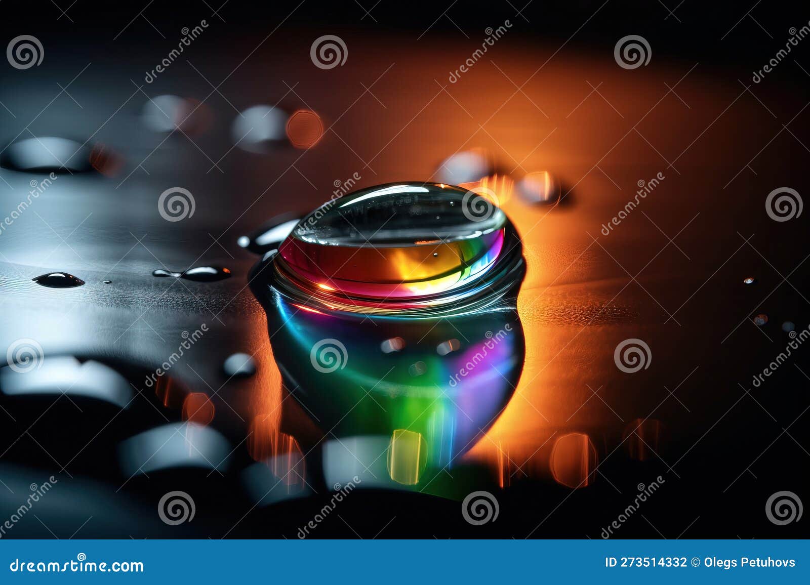 A Water Droplet that is on Top of a Table Stock Illustration ...