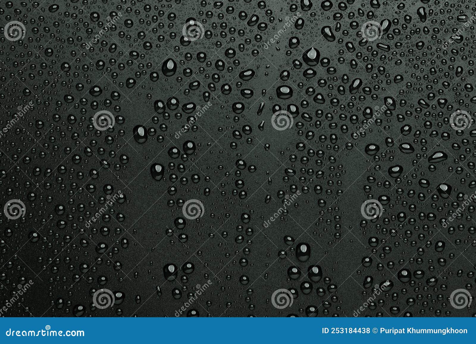 Water Droplets on Black Background Stock Photo - Image of metallic ...