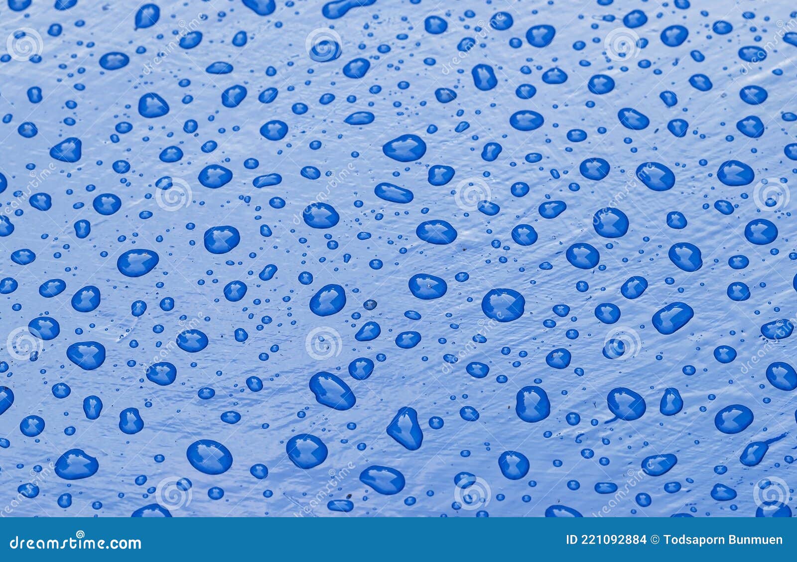 Water Droplets on the Blue Background Stock Photo - Image of abstract ...