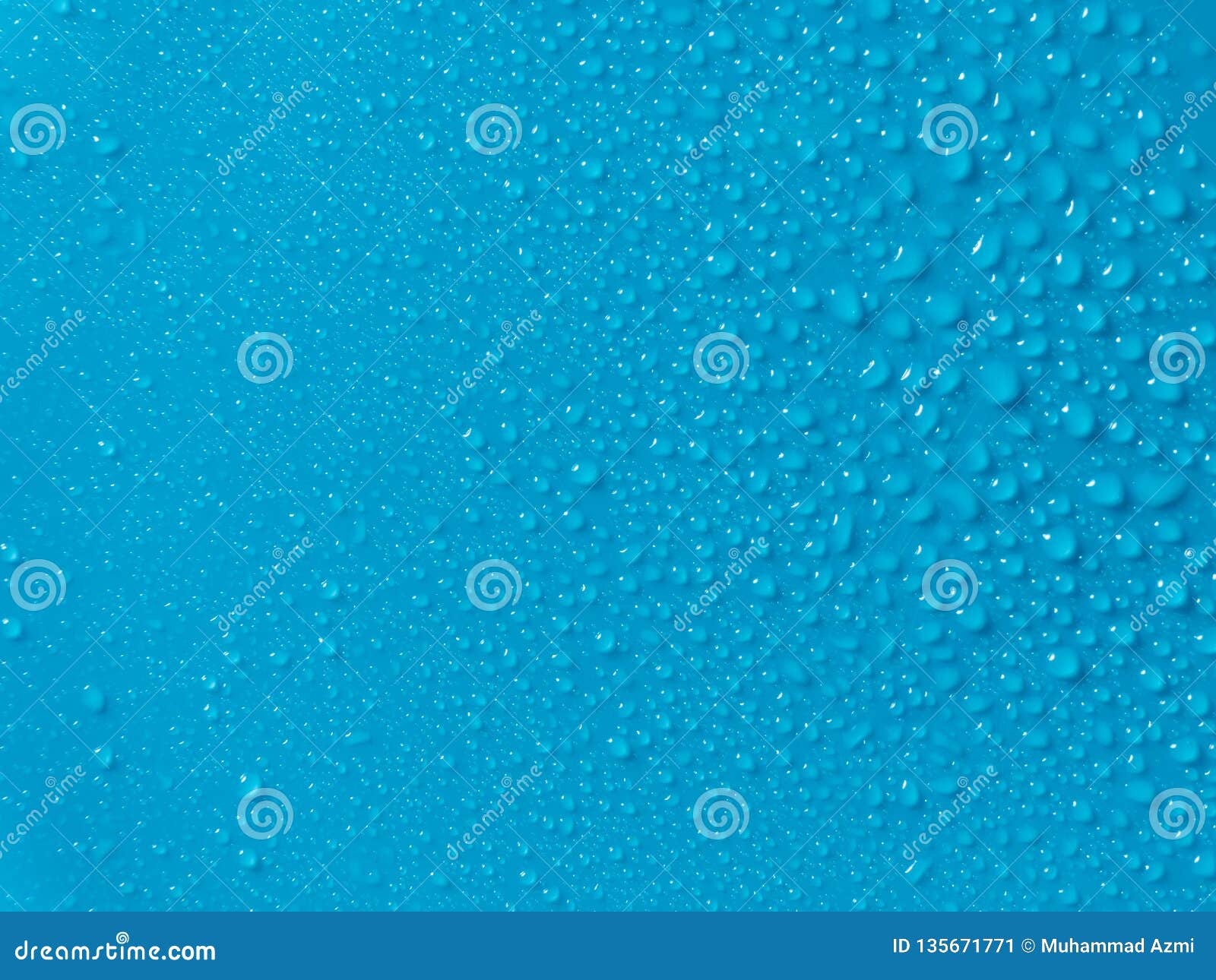 Water Droplets on Blue Background Stock Image - Image of chemical, blue ...