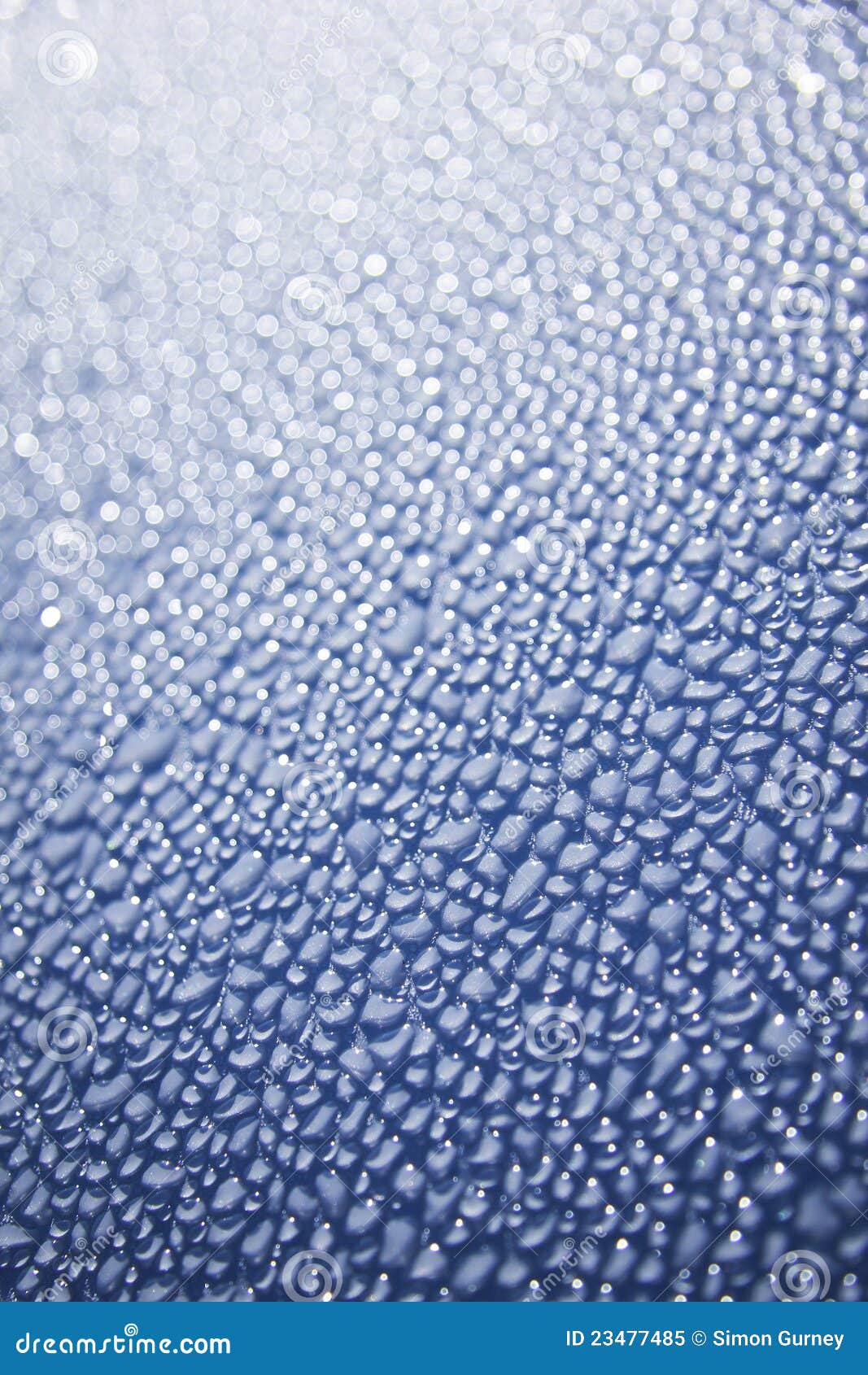Water Droplets on Blue Car Background Stock Image - Image of liquid ...