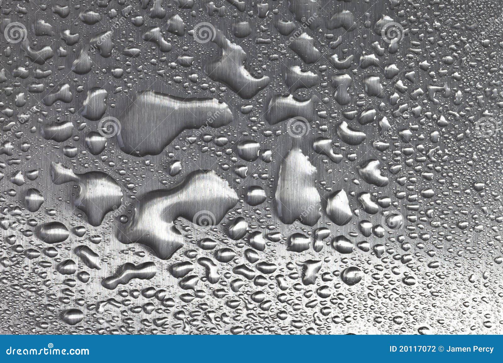 Water Droplets on Brushed Metal Surface Stock Photo - Image of liquid ...