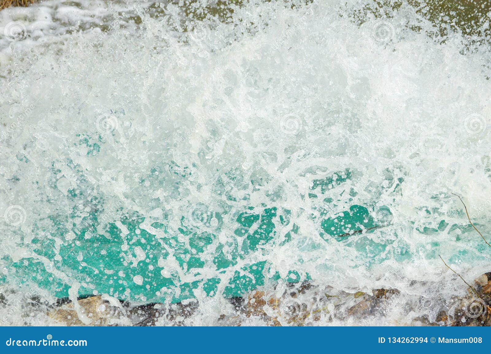 Water Droplets with Bubbles and Water Spread Stock Photo - Image of ...