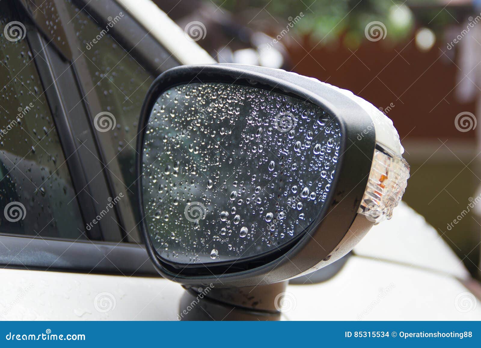 Water Droplets on a Car Rear Stock Photo - Image of reflection ...