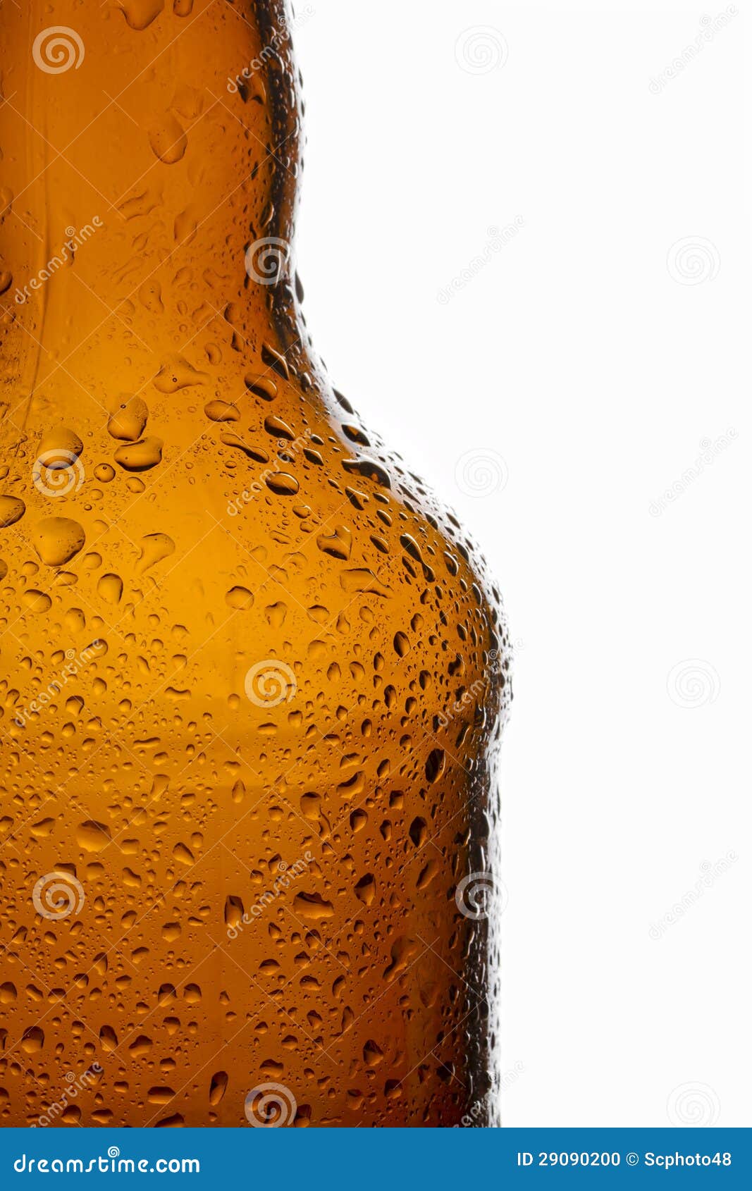 Water Droplets on Chilled Transparent Brown Bottle Stock Photo - Image ...