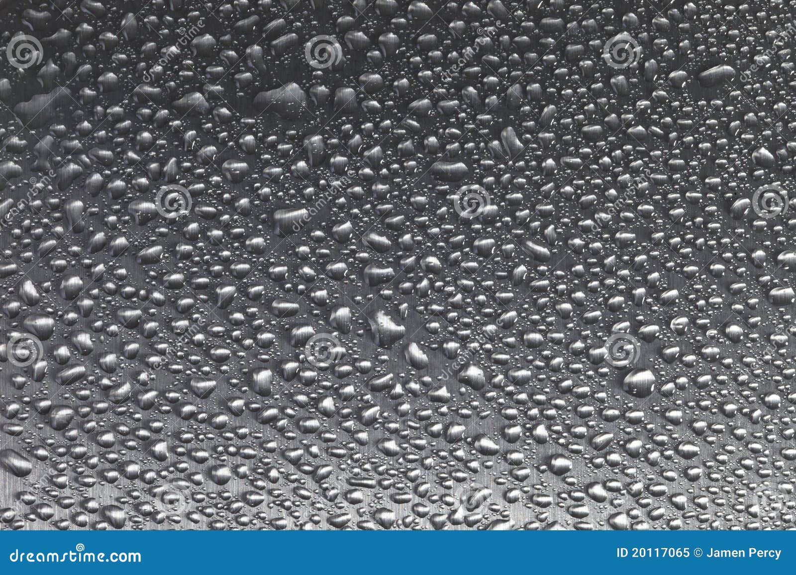 Water Droplets and Condensation on Metal Stock Image - Image of drops ...