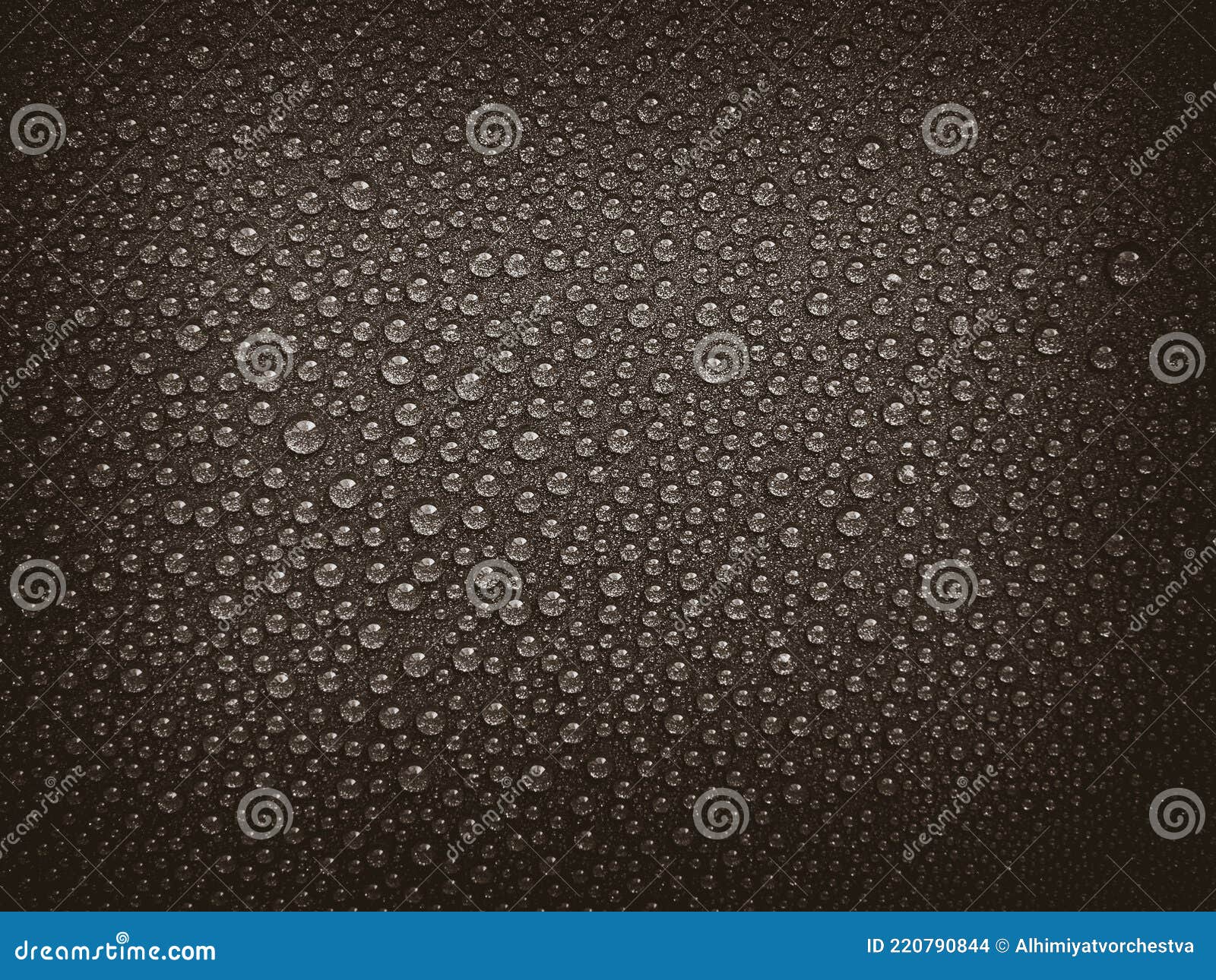 Water Droplets on a Dark Surface Stock Photo - Image of abstract ...