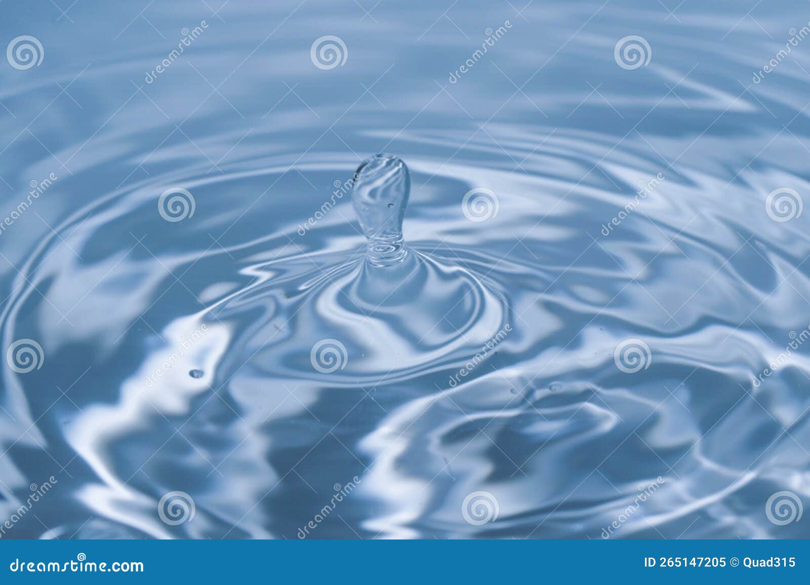 Water Drop Falling with Ripple Effect Stock Image - Image of drop ...