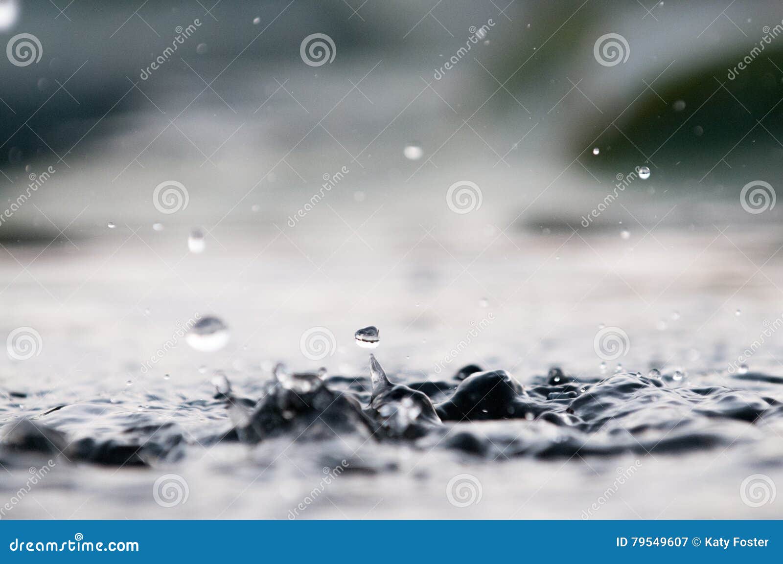 Water Droplets Falling into a Pond at Sunset Stock Image - Image of ...