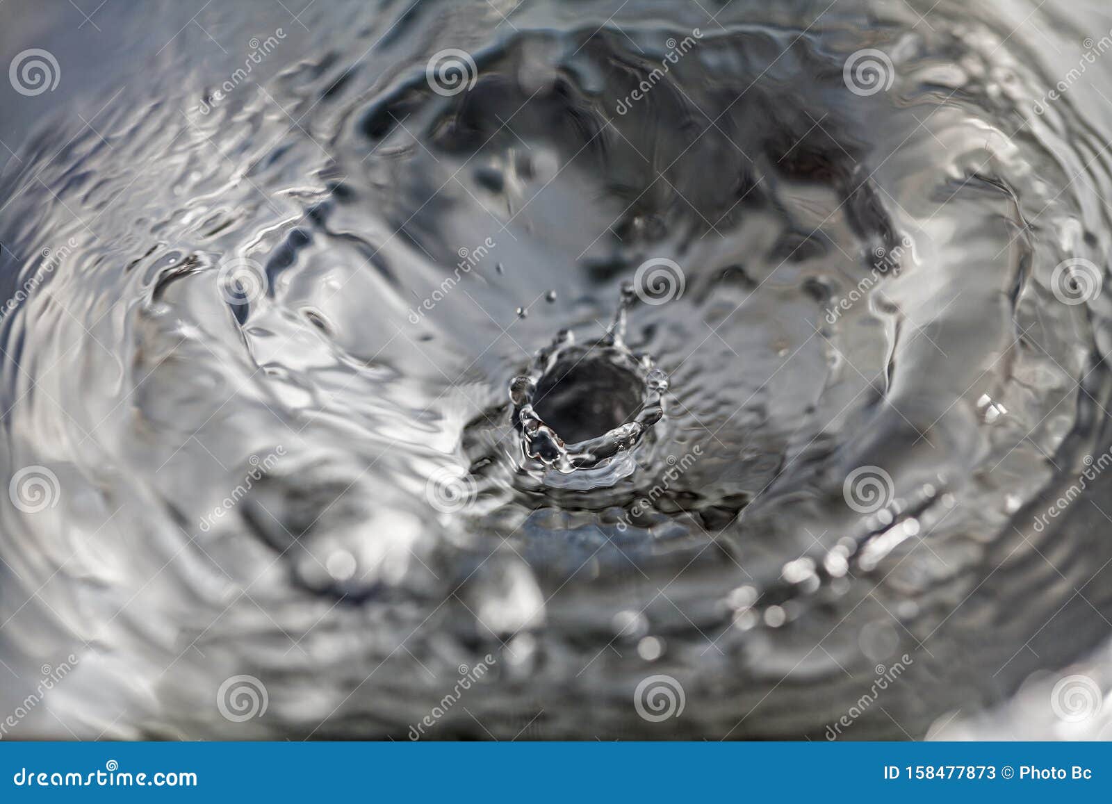 Water Droplets Falling on the Water Surface Wave Stock Image - Image of ...