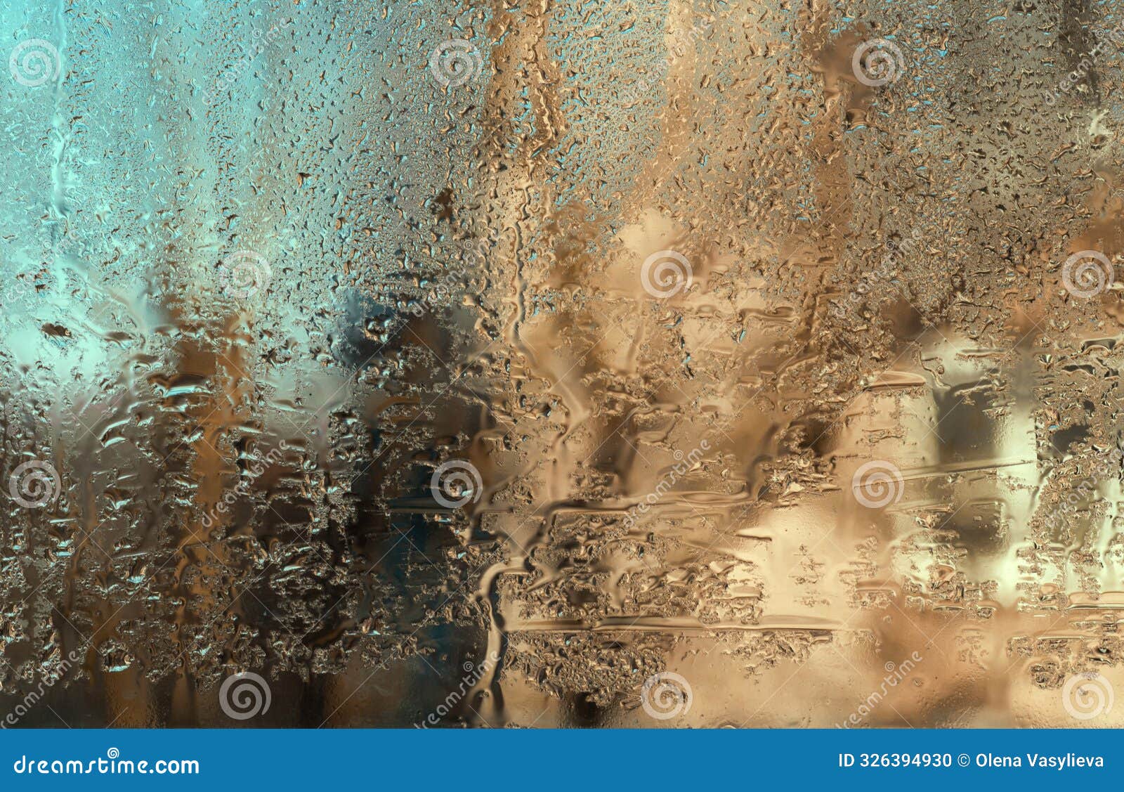 Water Droplets on the Fogged Glass. Stock Photo - Image of humidity ...