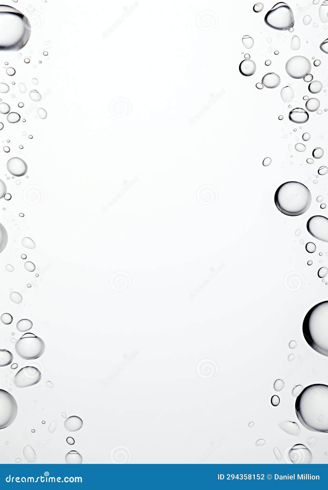 Water Droplets Frame Border on White Background Stock Illustration ...