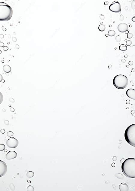 Water Droplets Frame Border on White Background Stock Illustration ...