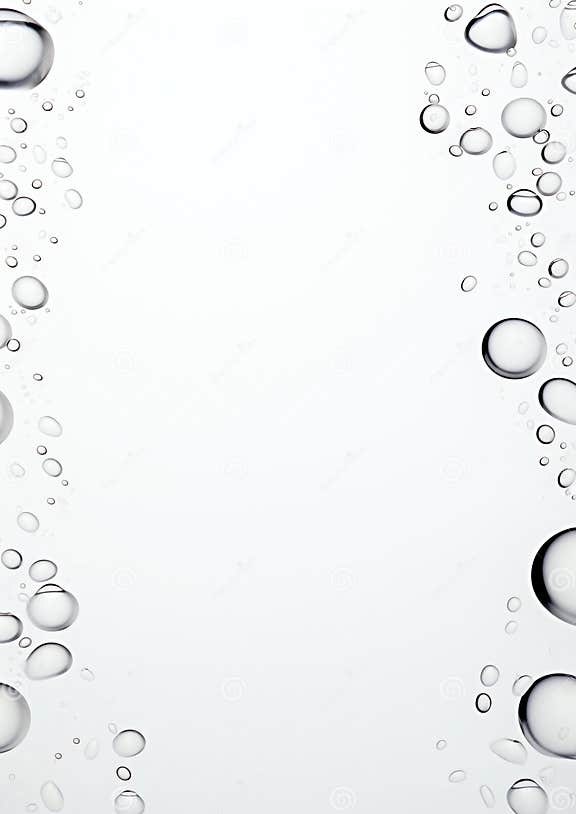 Water Droplets Frame Border on White Background Stock Illustration ...