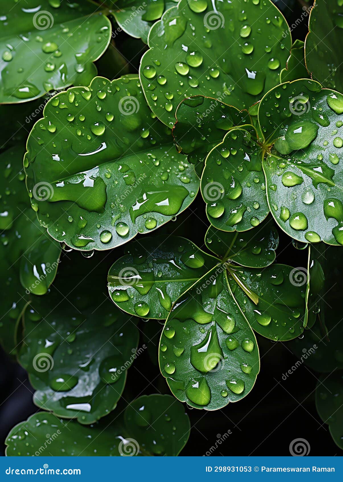 Water Droplets On Leaf Stock Image | CartoonDealer.com #298931053