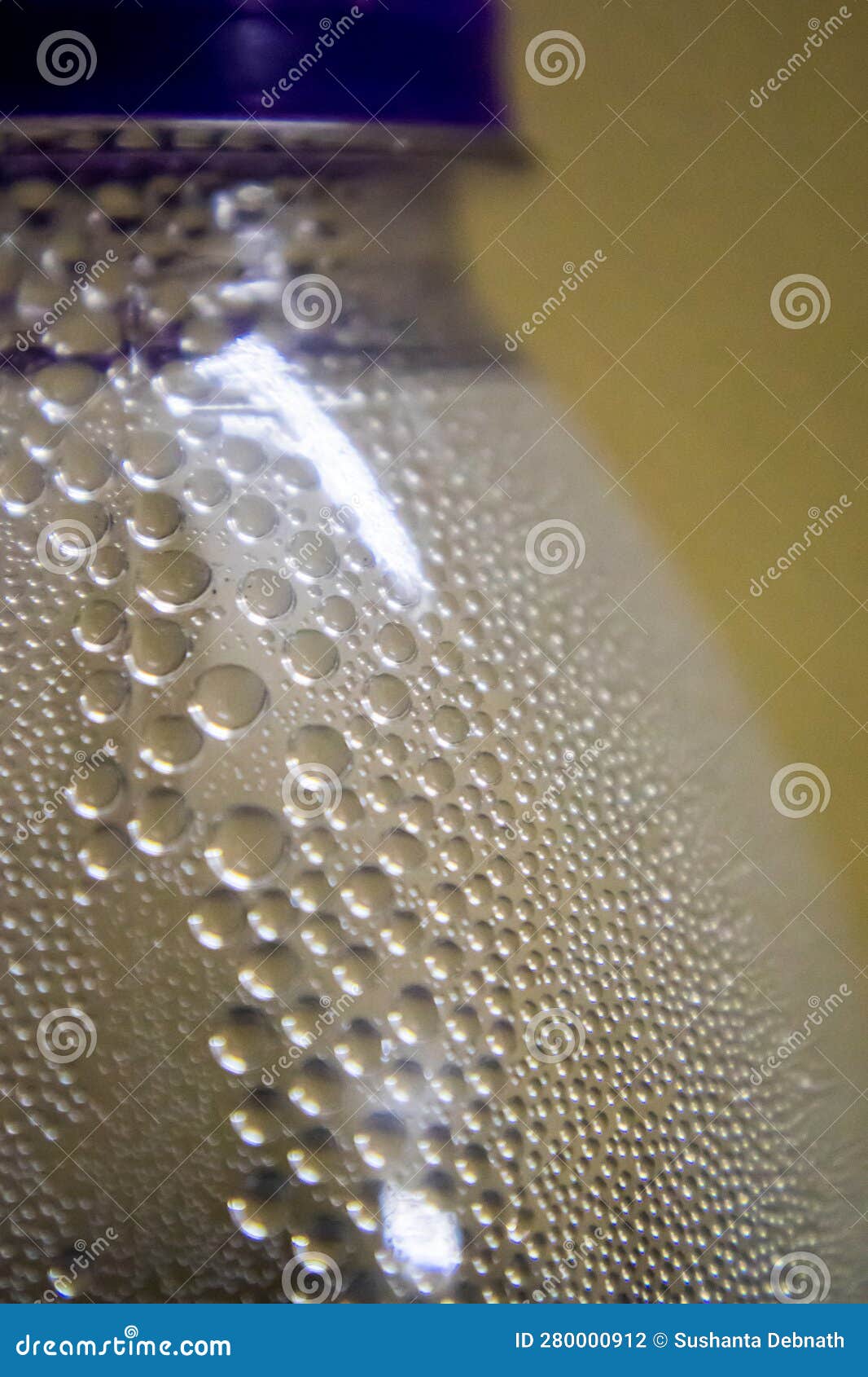 Water Droplets Inside an Empty Water Bottle Stock Photo - Image of drop ...