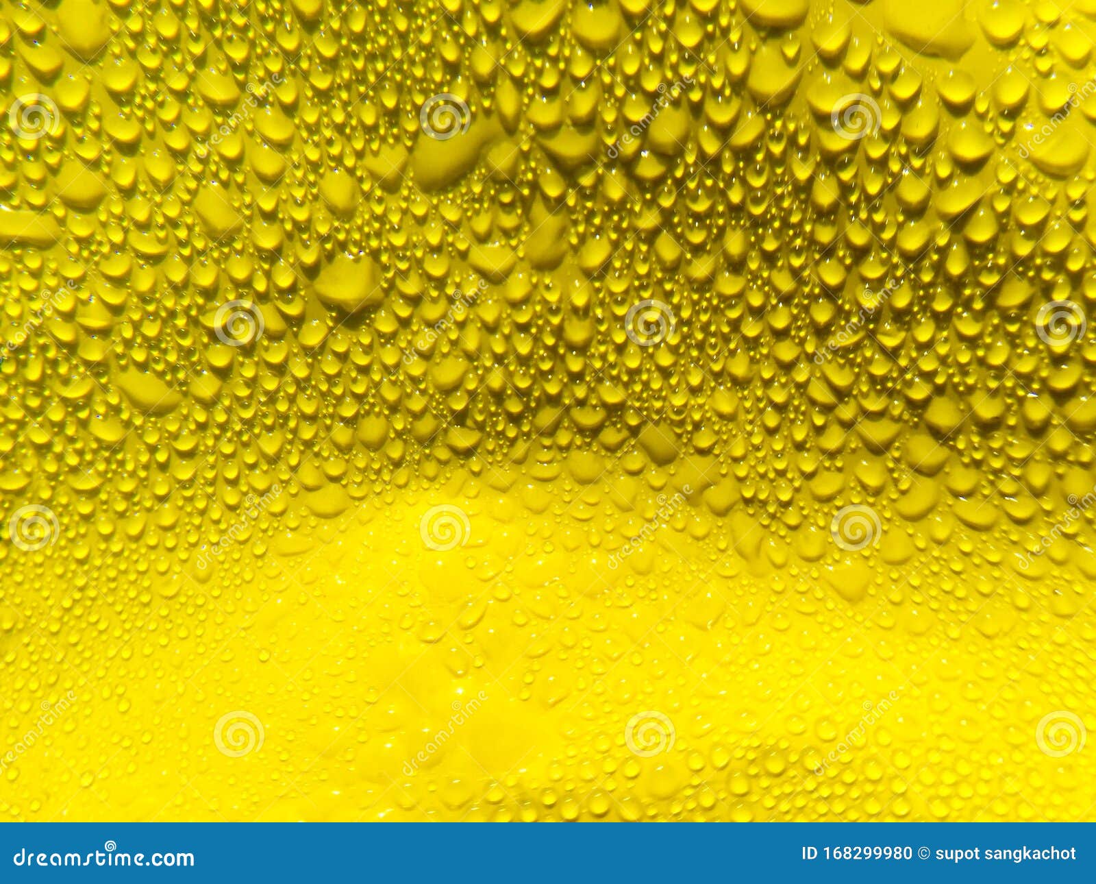 Water droplets stock photo. Image of yellow, object - 168299980