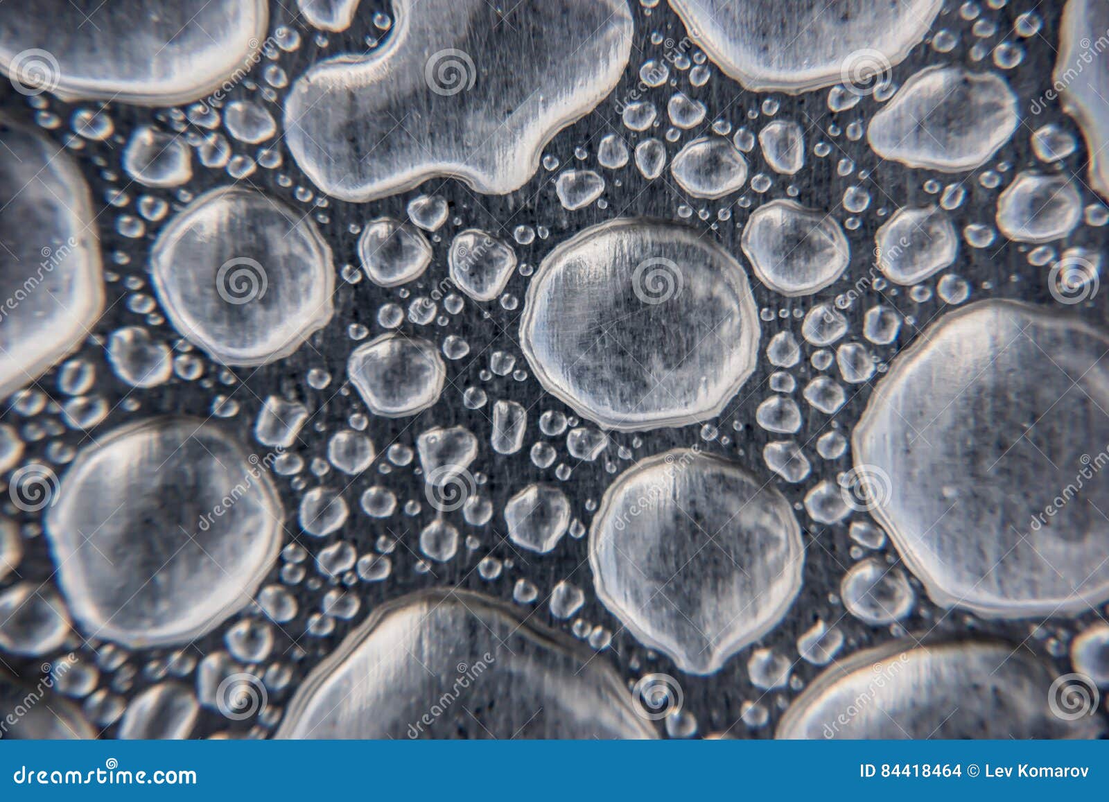 Water droplets on metal stock photo. Image of reflection - 84418464