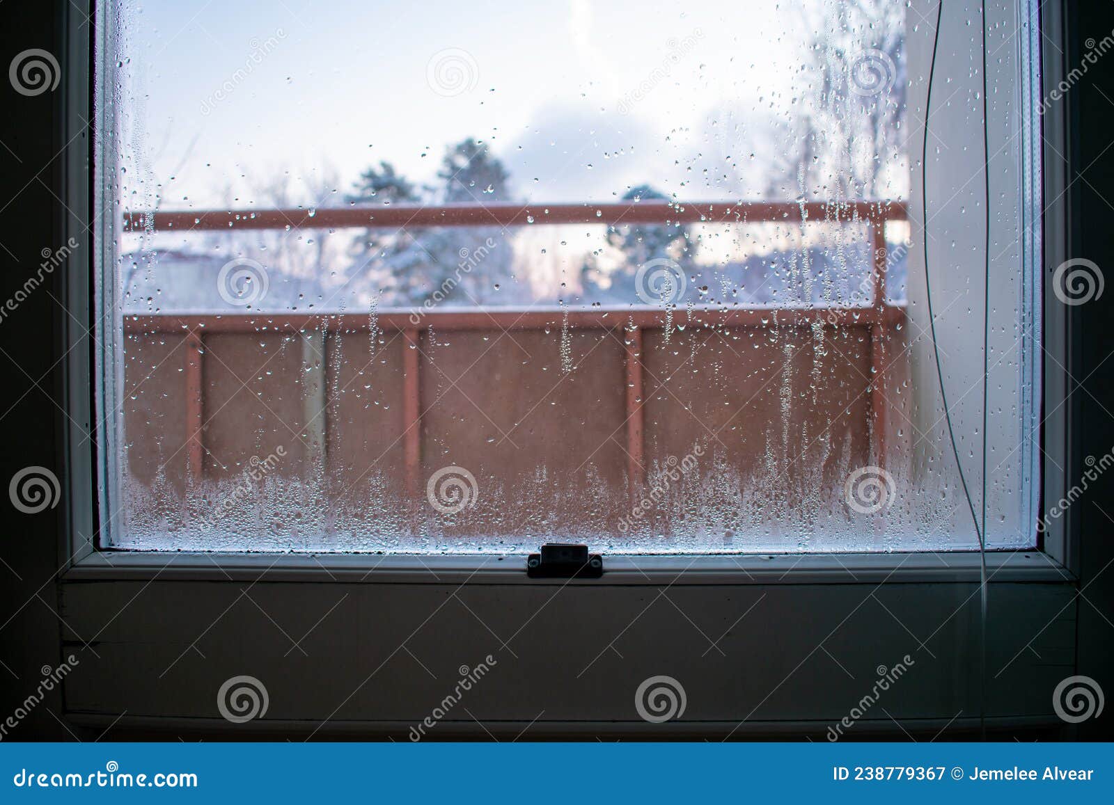 Water Droplets and Moisture in Door Frame Stock Image - Image of ...