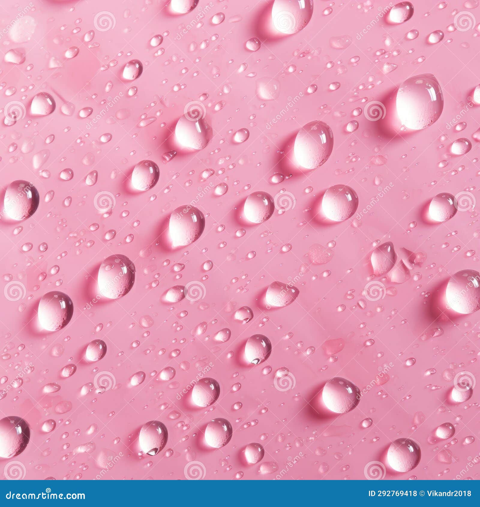Water Droplets on a Pink Background Stock Illustration - Illustration ...