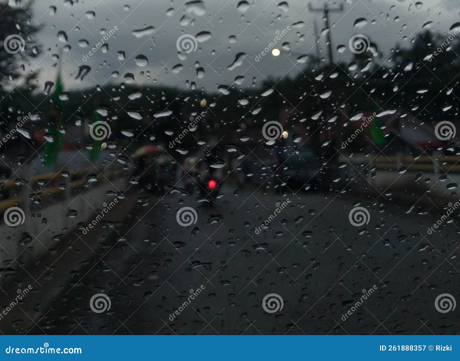 Water Droplets after Rain on the Windshield of the Car Stock Image ...