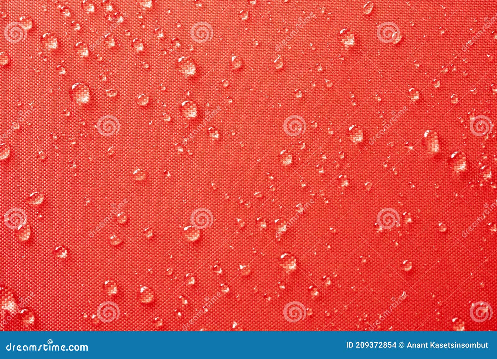 Water Droplets on Red Color Textile Stock Photo - Image of droplet ...