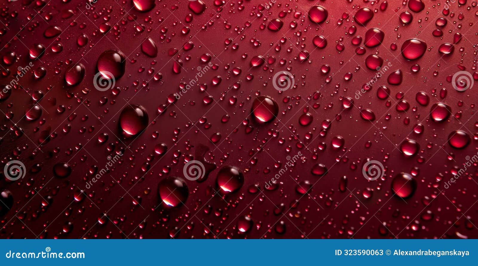 Water Droplets on Red Surface. Macro Photography for Background Stock ...