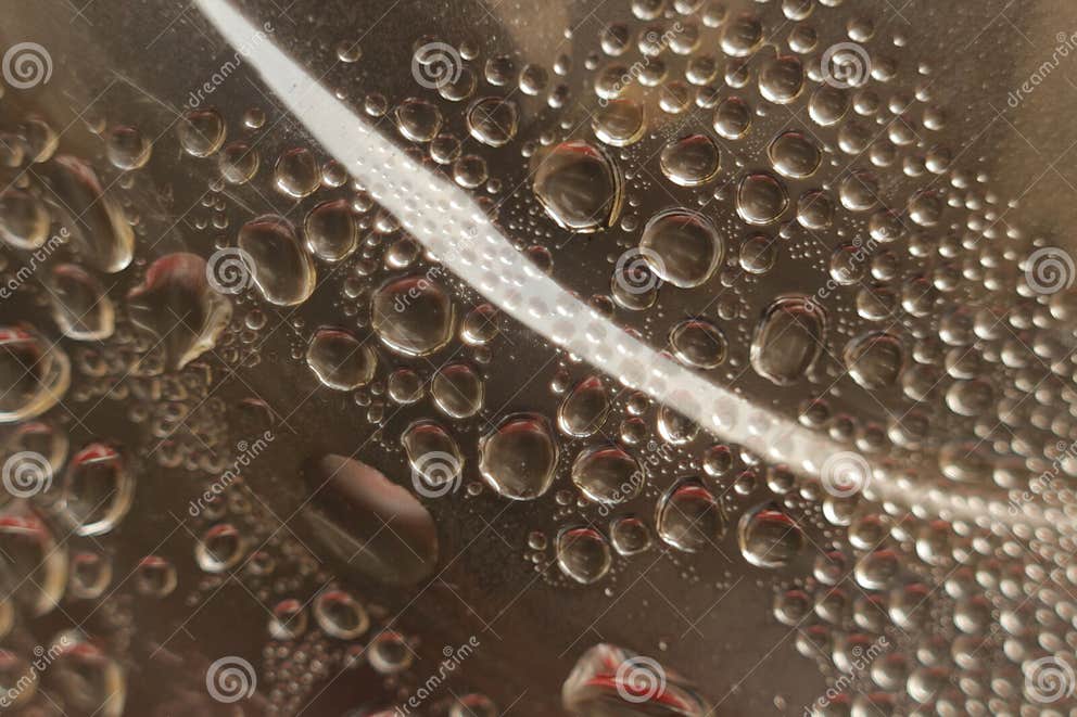 Water Droplets on Reflective Surface Stock Photo - Image of earth, wash ...