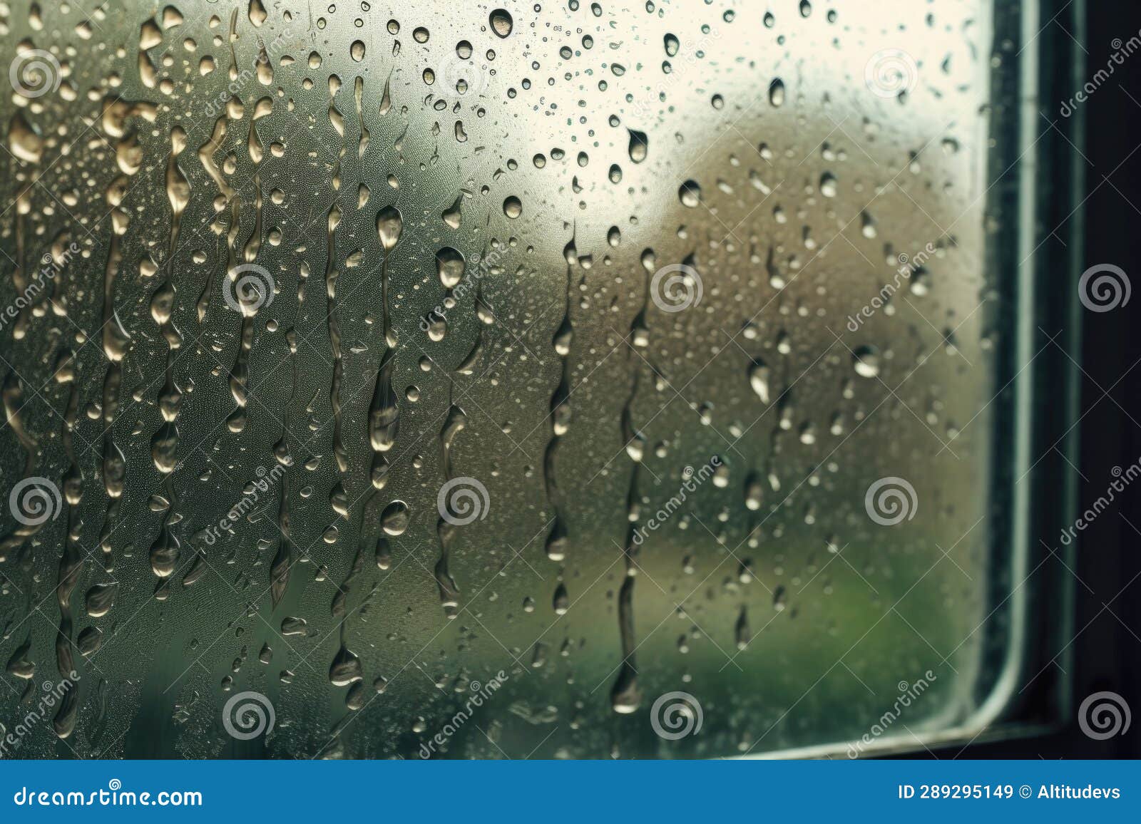 Water Droplets Sliding Down a Clean Window Stock Image - Image of ...