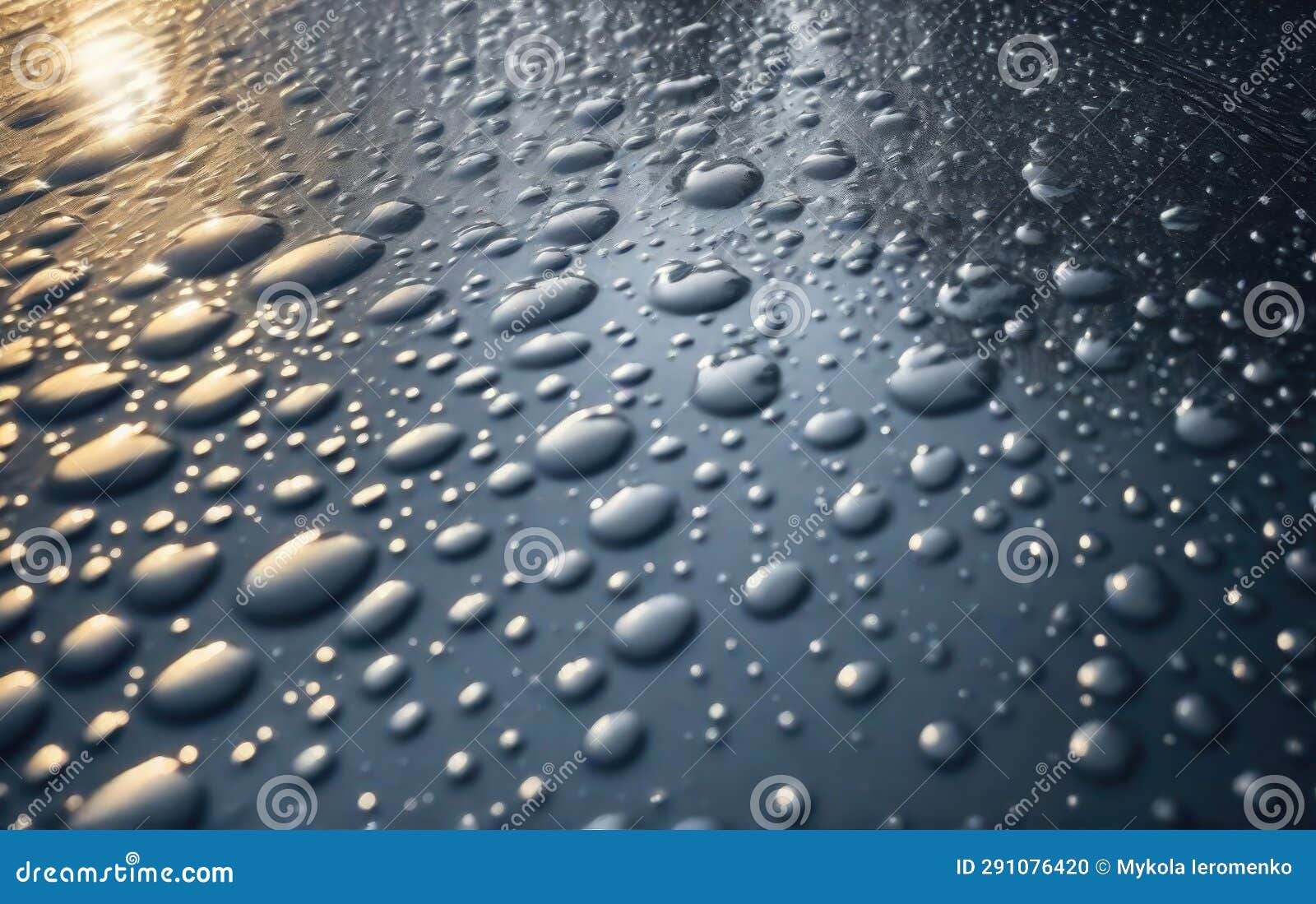 Water Droplets on a Smooth, Glossy Surface Stock Illustration ...