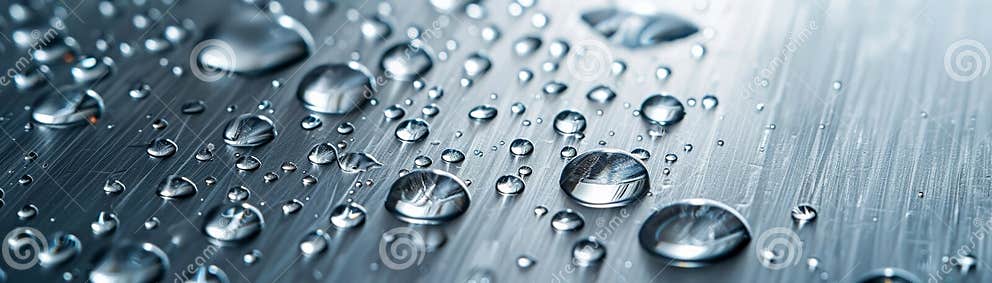 Water Droplets on a Smooth Surface Stock Illustration - Illustration of ...