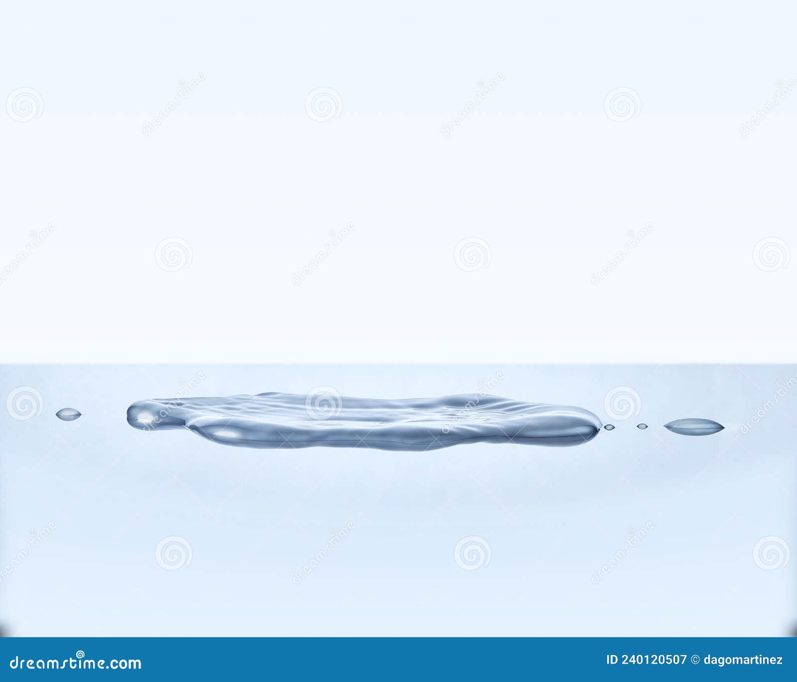 Water Puddle from Drops Spilled Onto Surface. Stock Image - Image of ...