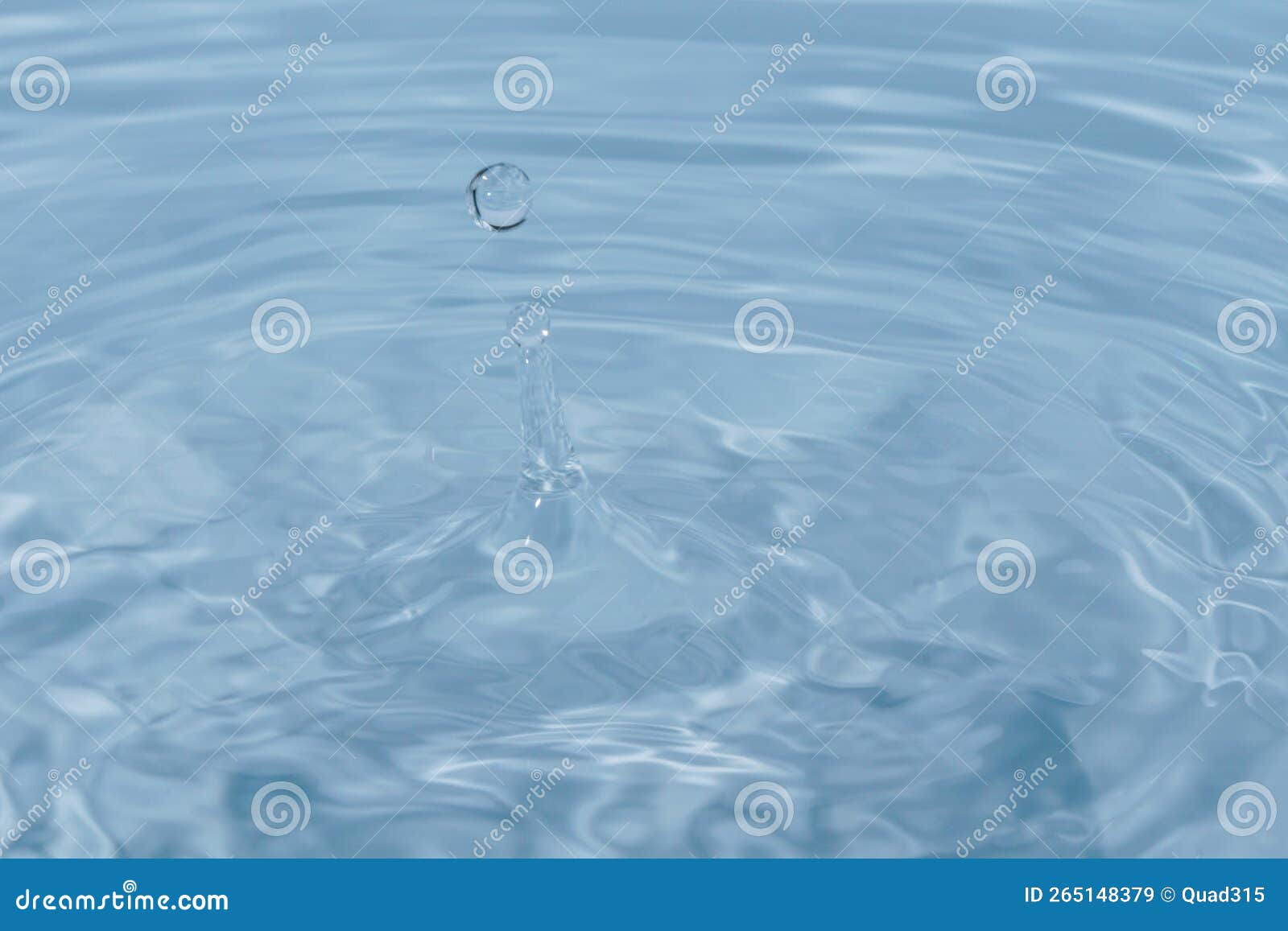 Water Droplets Splashing with Bounce Effect Stock Image - Image of pond ...
