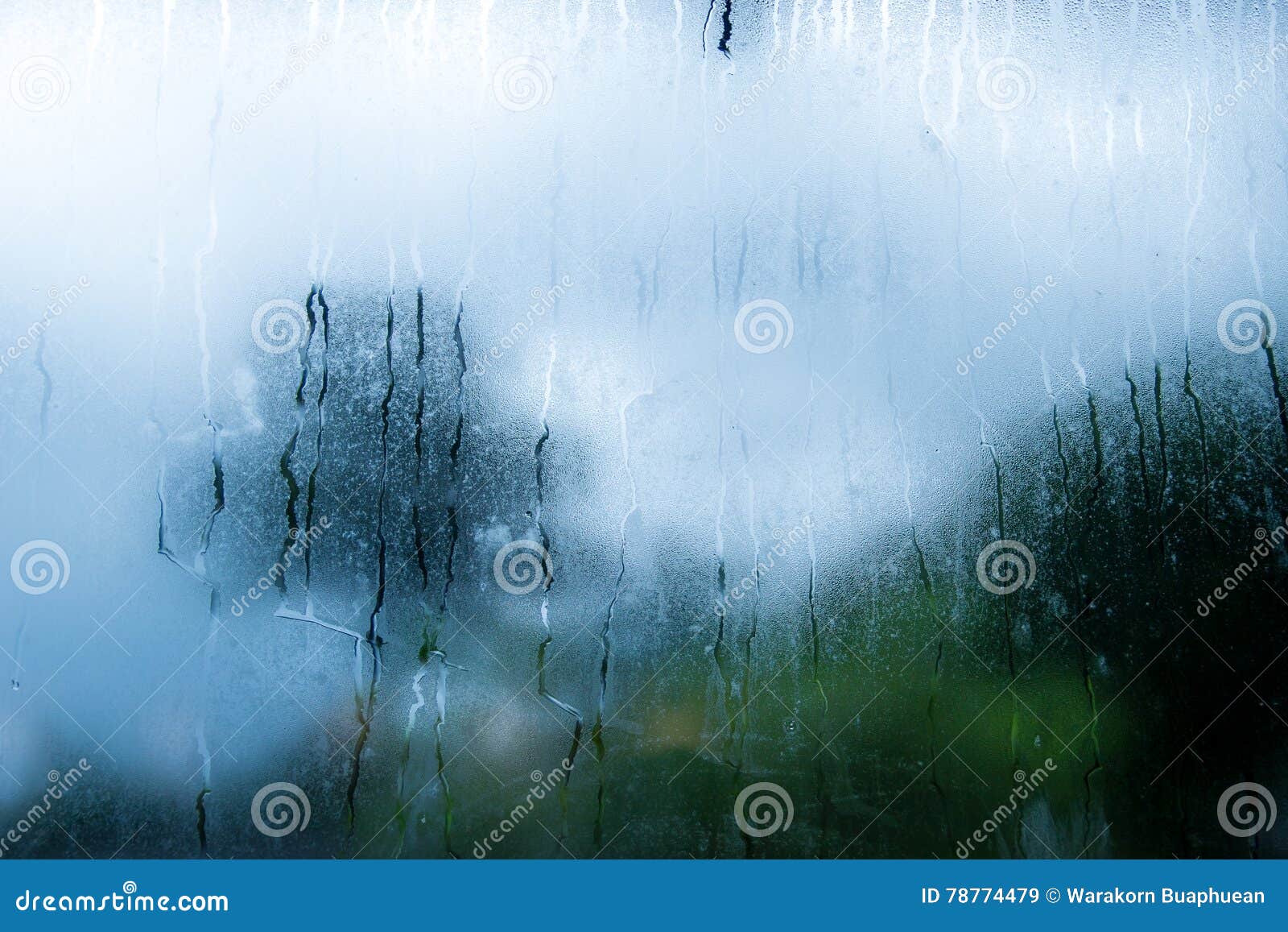 Water Droplets and Steam on the Glass. Stock Image - Image of bright ...