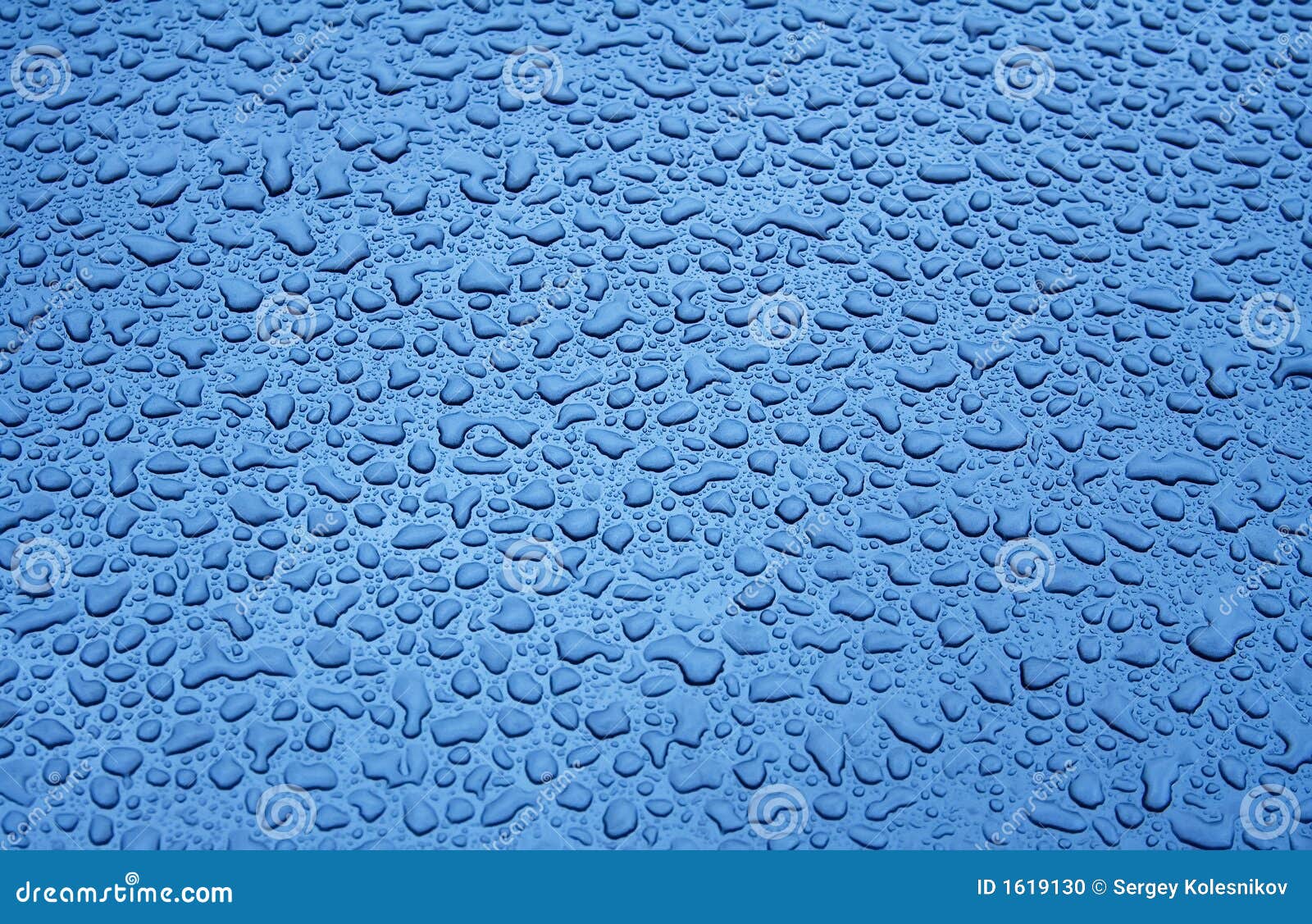 Water Droplets on a Steel Surface Stock Photo - Image of round ...