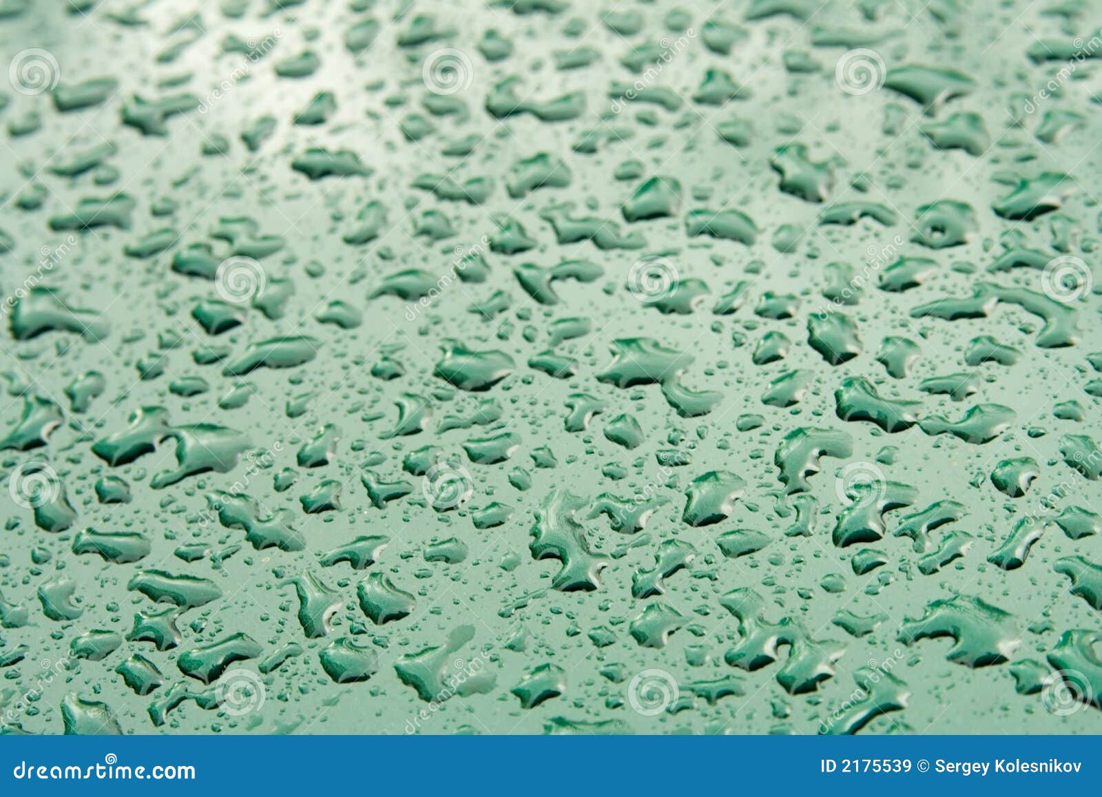 Water Droplets on a Steel Surface Stock Image - Image of round ...