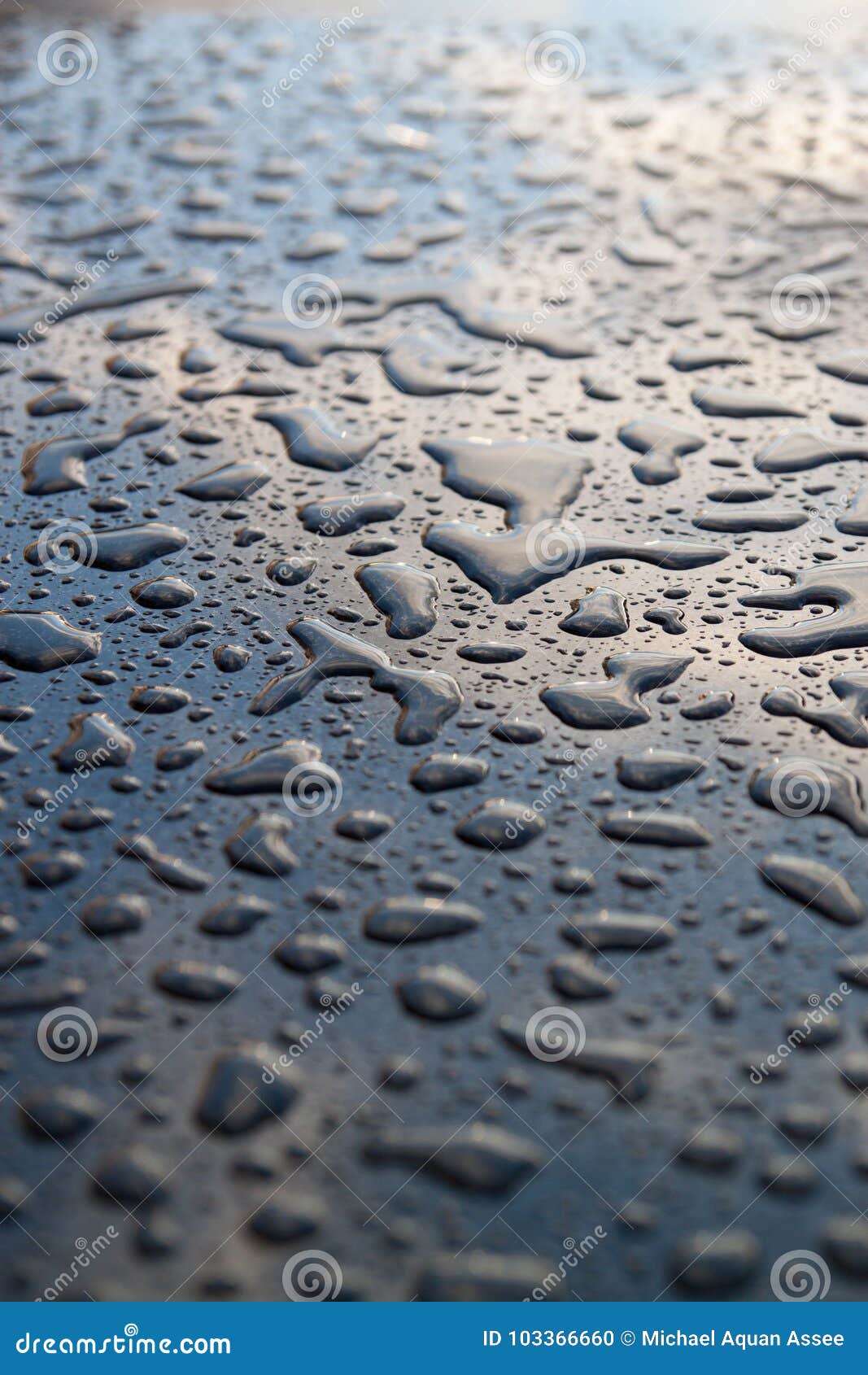 Water droplets on surface stock photo. Image of surface - 103366660