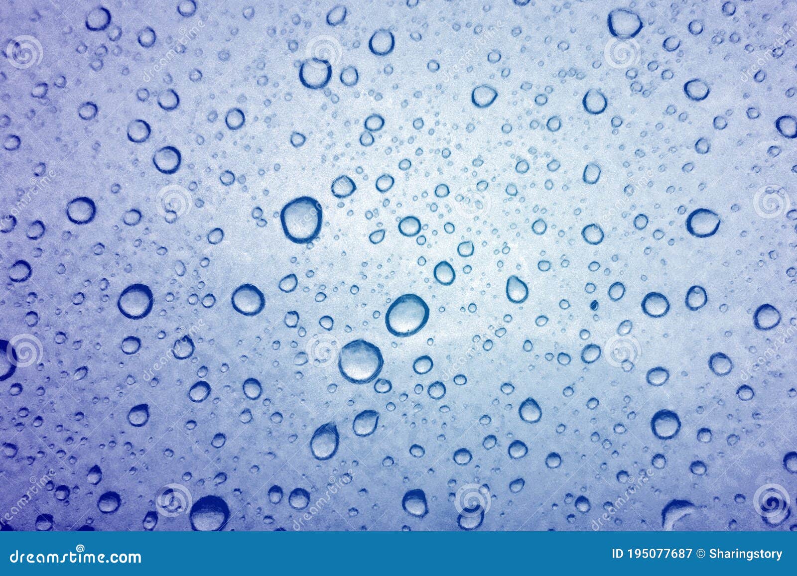 Water Droplets Texture on Blue Background Stock Image - Image of drop ...