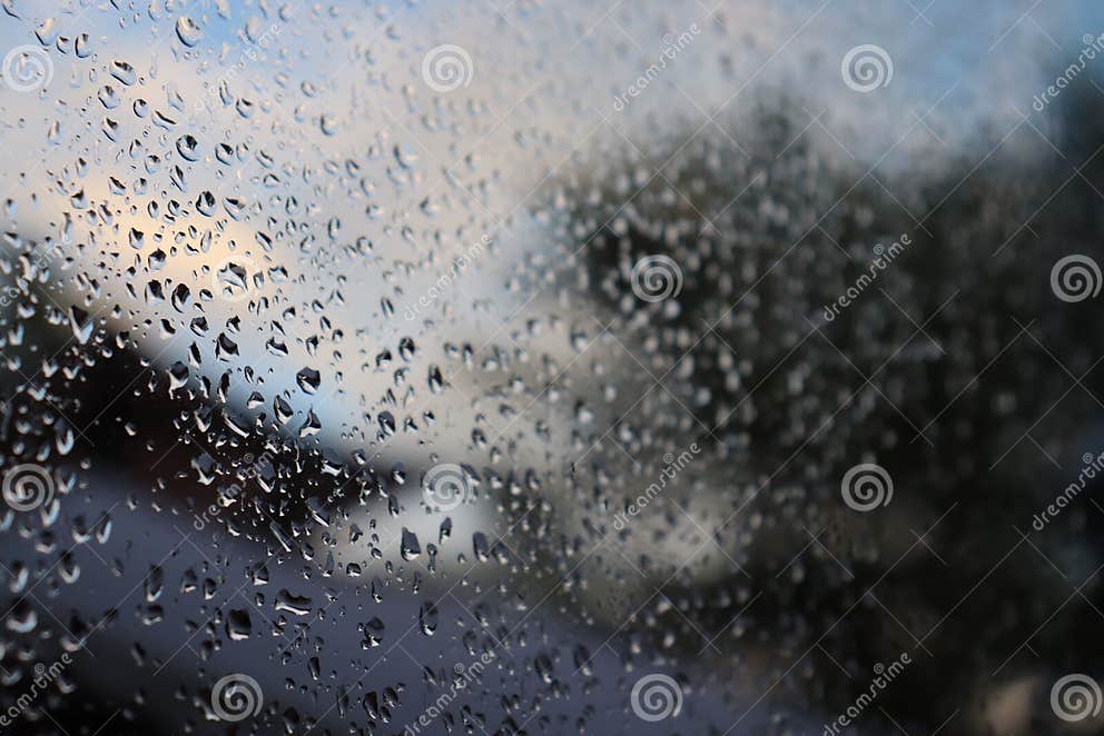 Droplets on the window stock photo. Image of abstract - 257911156